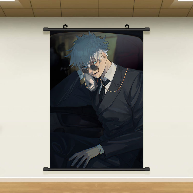 Anime Jujutsu Kaisen Gojo Satoru Fabric Wall Scroll poster Home ...