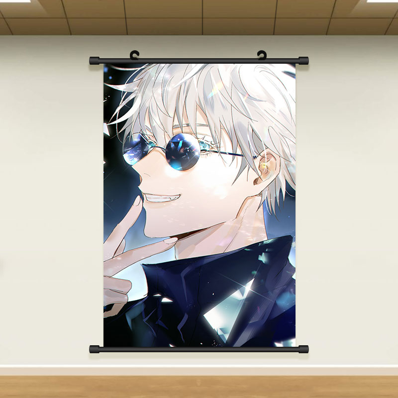 Anime Jujutsu Kaisen Gojo Satoru Fabric Wall Scroll poster Home ...