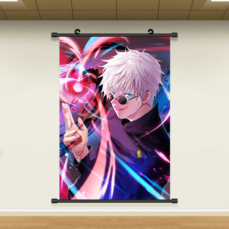 Anime Jujutsu Kaisen Gojo Satoru Fabric Wall Scroll poster Home ...