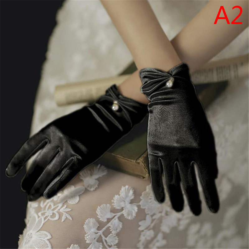 Black White Red Long Mesh Gloves With Rhinestones Hollow Fishing Net ...