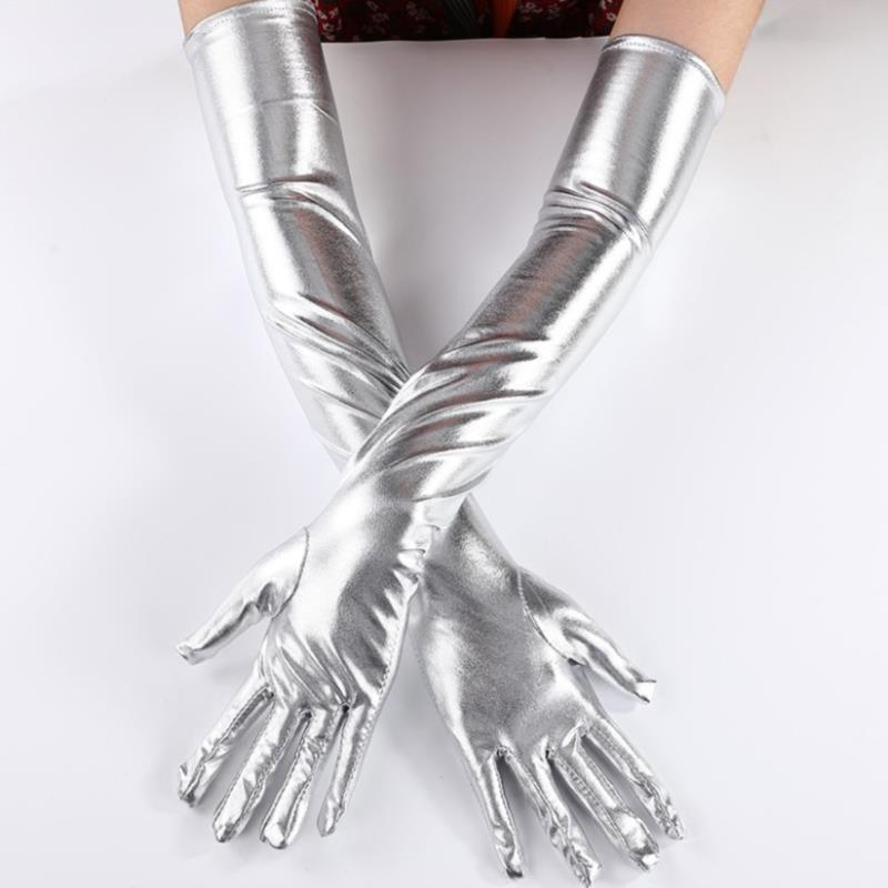 Black White Red Long Mesh Gloves With Rhinestones Hollow Fishing Net ...