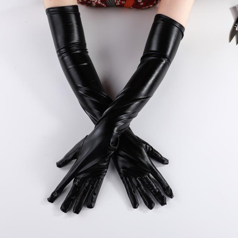 Black White Red Long Mesh Gloves With Rhinestones Hollow Fishing Net ...