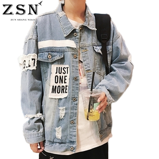 ♛ZSN Zun Shang Niao♛ Mens Maong Jackets Korean Denim Jacket For Men ...