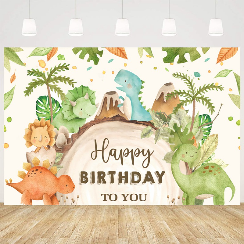 150x100cm Safari Theme Happy Birthday Banner Decorations Polyester ...
