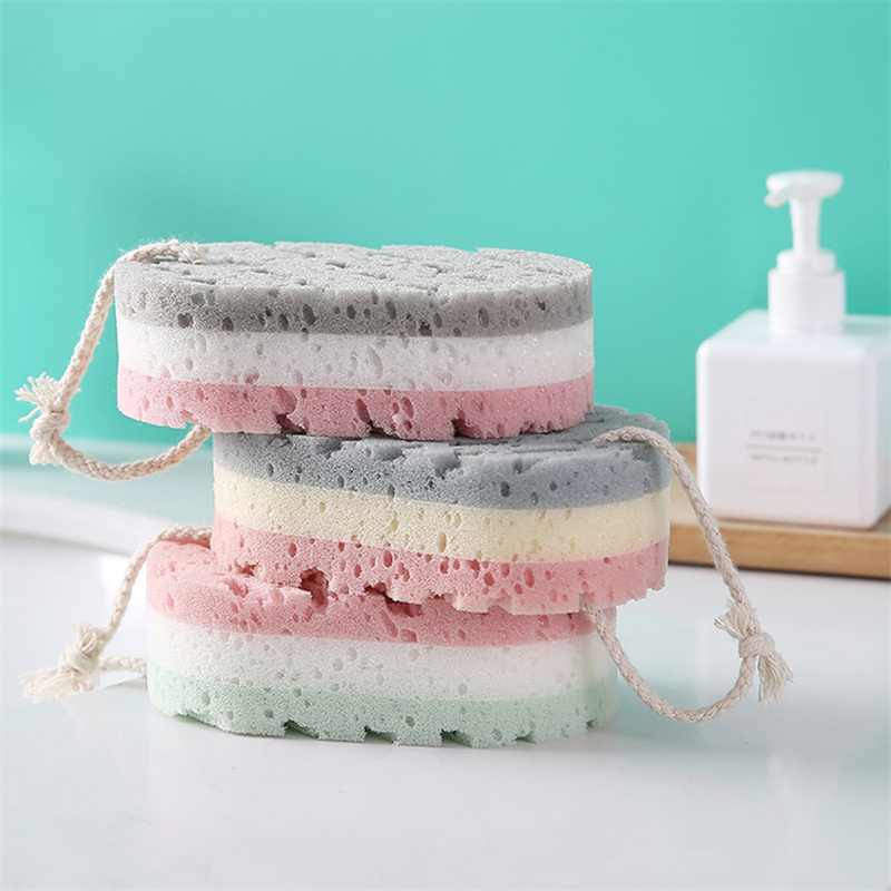 Three-layer sponge bath wipe adult bath foam sponge bath towel bath ...