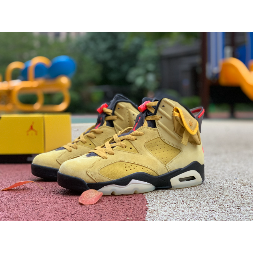 2023 Ready stock Travis Scott x Air Jordan 6 Retro Cactus Jack Yellow ...