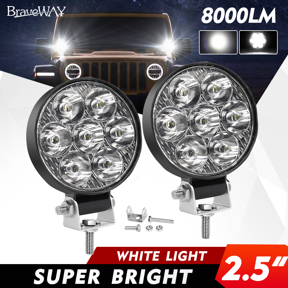 2.5INCH 7LED Work Light LED Car Front Fog Light 12V 24V for Truck SUV ...