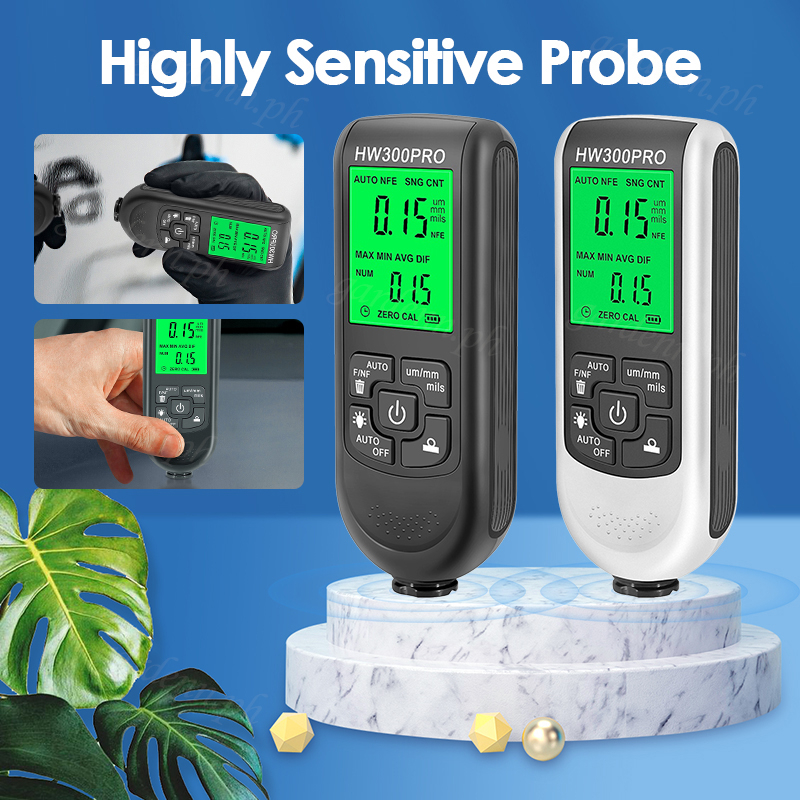 Paint Thickness Gauge Meter Fe/NFe Probe Coating Thickness Gauge ...