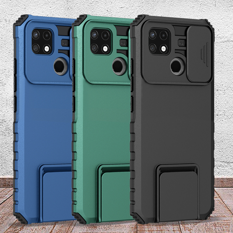 For Realme C21 Case New Sliding Window Holder Drop Proof Hard Case ...