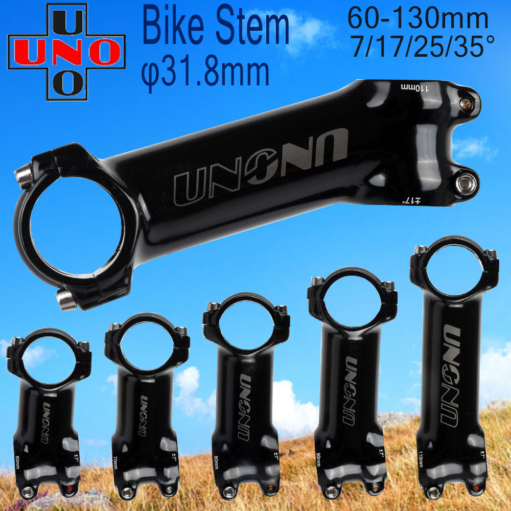 UNO Stem 7/17/25/35 Degrees Mountain Bike Stem 31.8*60/70/80/90/100/110/120/130mm Handlebar Stem ...