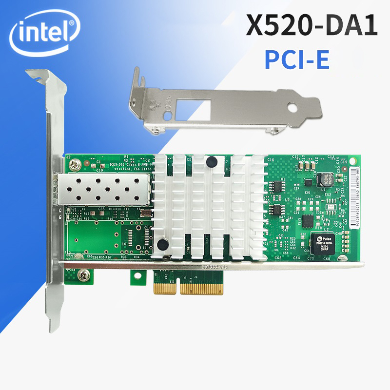 New 10 Gigabit Ethernet card PCIE X4 X8 optical port X520-DA1 X520-SR1 82599 10G single port ...