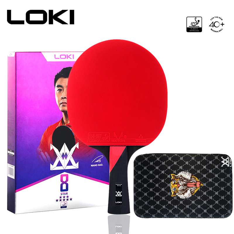 LOKI 8 Star Professional Table Tennis Racket 7 Plywood Blade with High ...