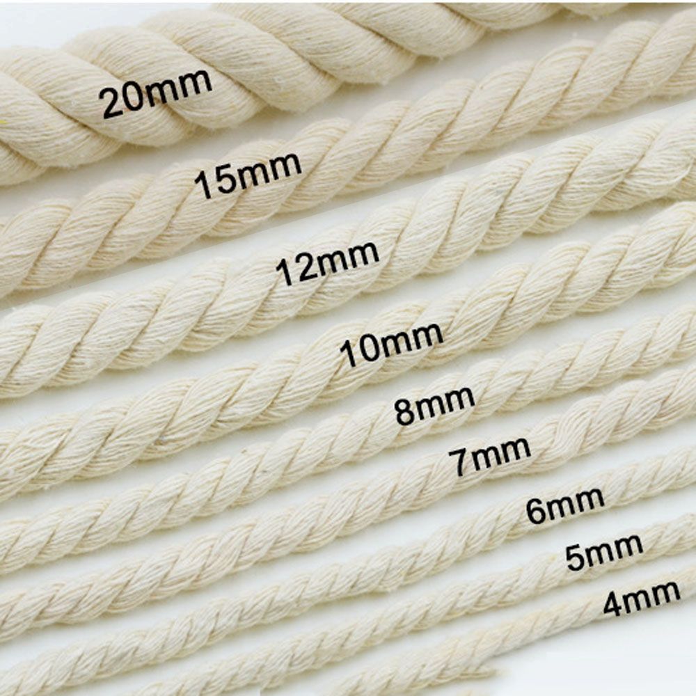 1-20mm Cotton Twisted String 100% Cotton Cords Twisted Cotton Rope for ...