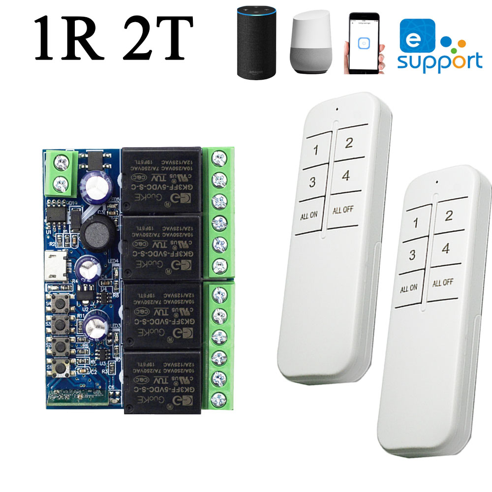 Diese Smart eWelink WiFi Wireless Remote Control Switch DC 7V 12V 24V 48V USB 5V 4CH Relay ...
