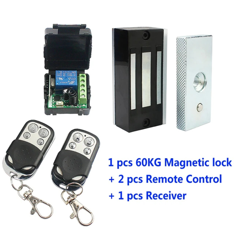 Wireless remote control magnetic lock 60KG remote control electric lock ...