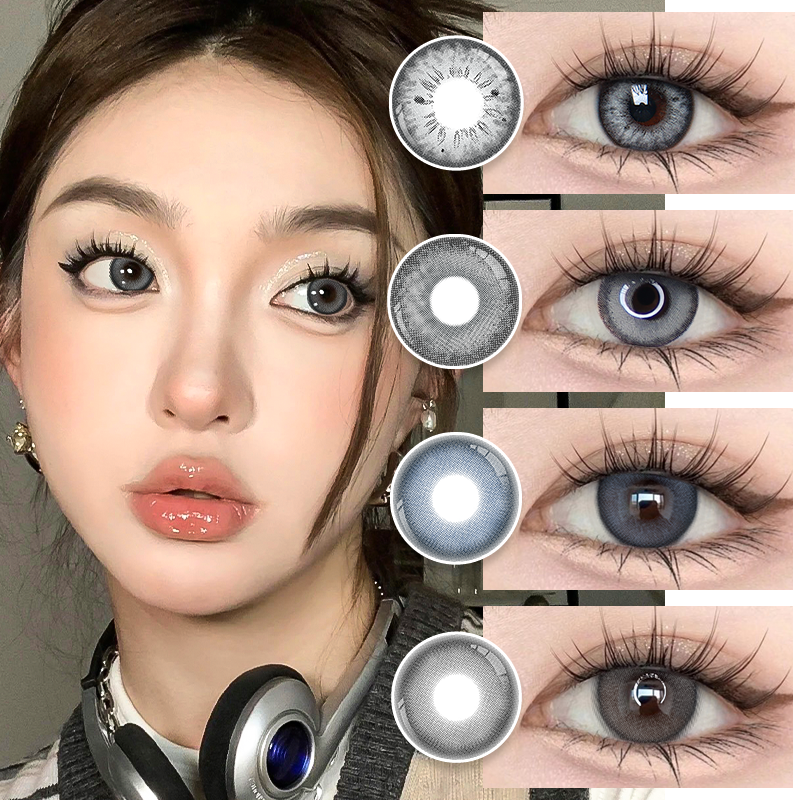 【COD】Contact lens Gray Contact lenses for eye makeup with free lens ...