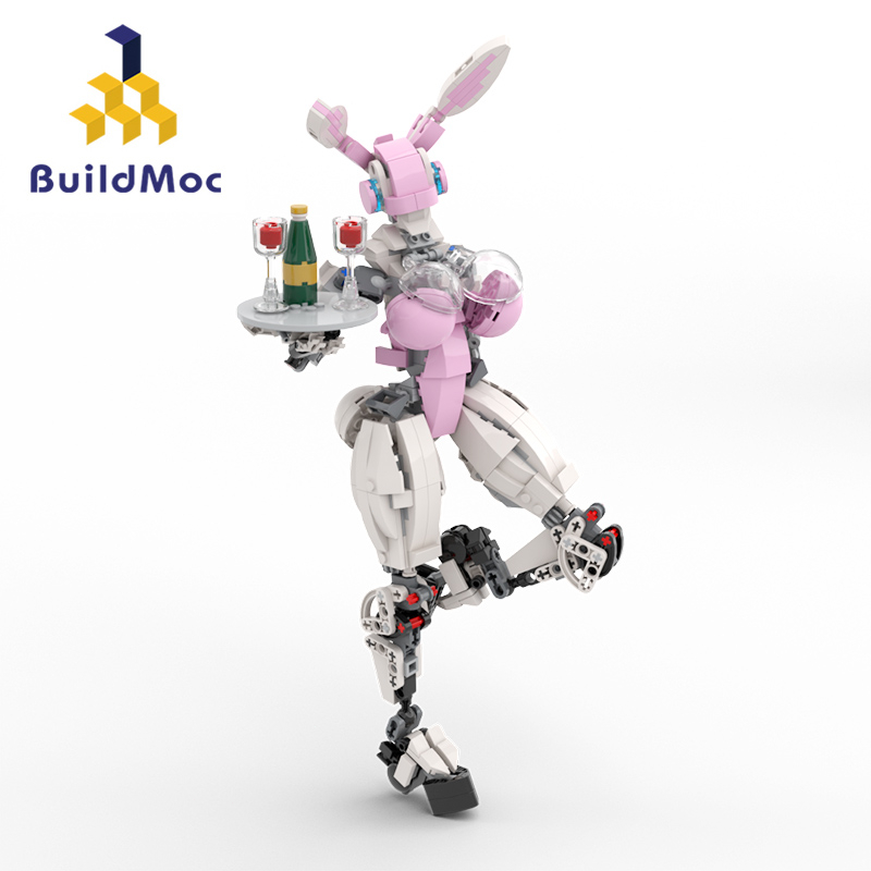 Buildmoc Bunny Girl Model Maiden warrior rabbit girl mecha robot figure ...
