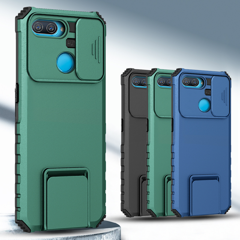 For OPPO F9 F9 Pro A7X Case New Sliding Window Holder Drop Proof Hard ...