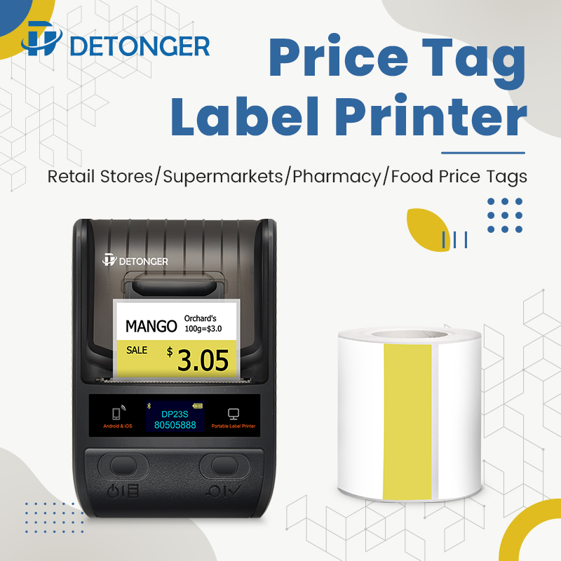 DETONGER DP230S Inkless Bluetooth Thermal Label Printer Supermarket ...