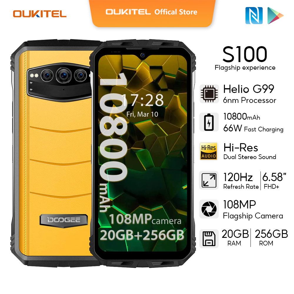 Doogee S100（20GB 256GB 108MP Camera Wireless Charging 6.58'' FHD+ ...