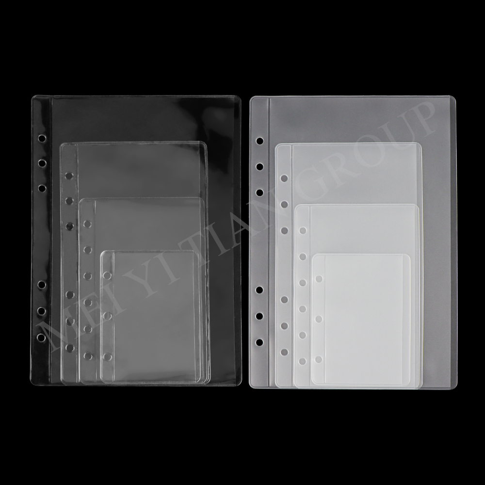 A5 A6 A7 Mini Side Open Clear PVC Envelope Pouch Zipless Loose Leaf ...