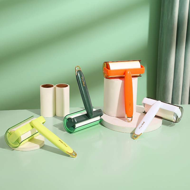 Sticky Hair Roller with Cover T-Shaped Clothes Cleaning Dust Removal ...