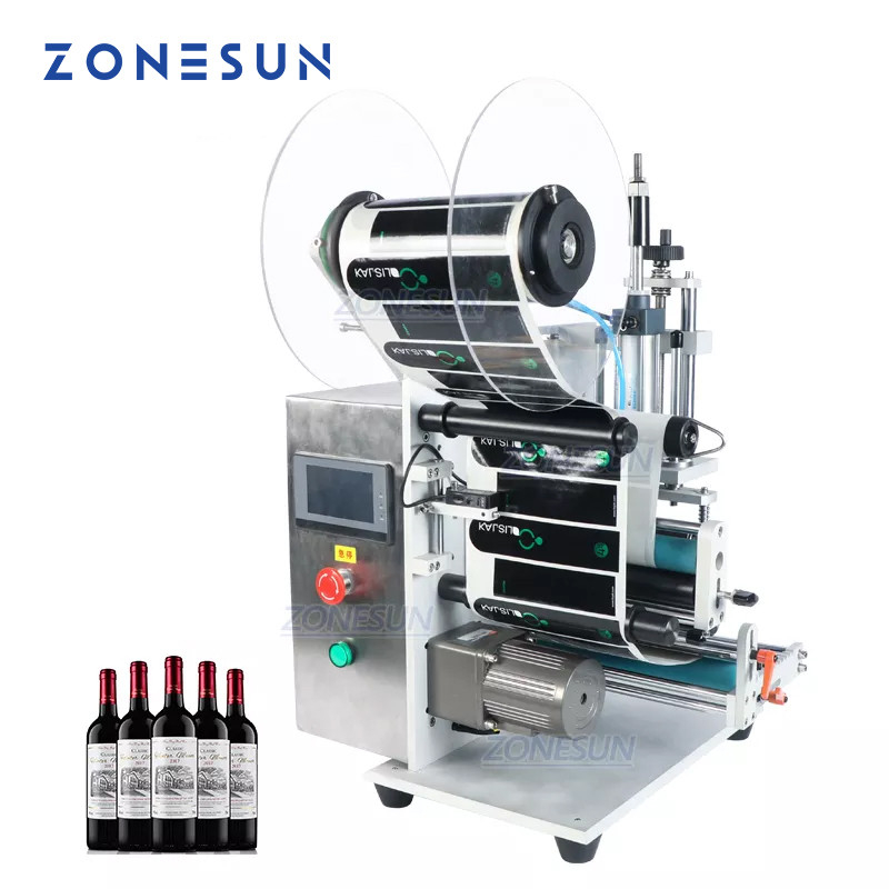 ZONESUN ZS-TB100SW Desktop Semi-automatic Beverage Round Wine Bottle ...