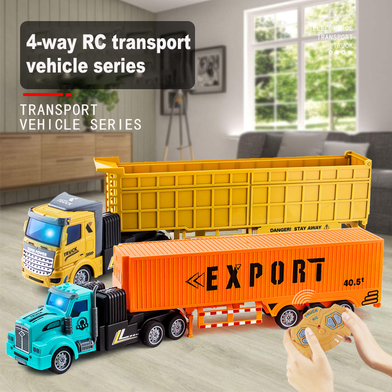 RC Dump Truck、Oil tank truck, container truck - 14" 1:48 Mini Semi ...