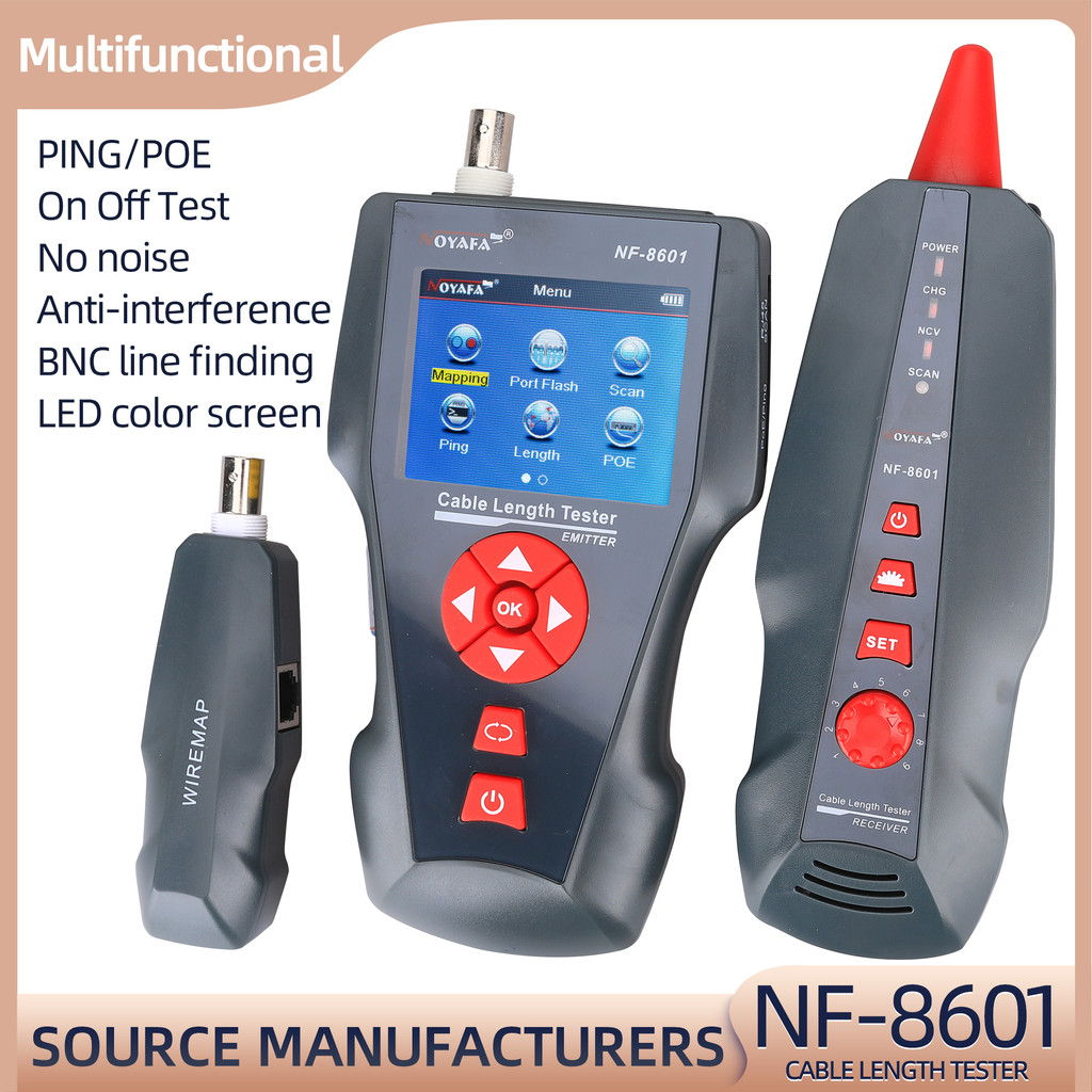 NF-8601 Network Cable Length Tester POE/PING Testers LAN Ethernet Cable ...