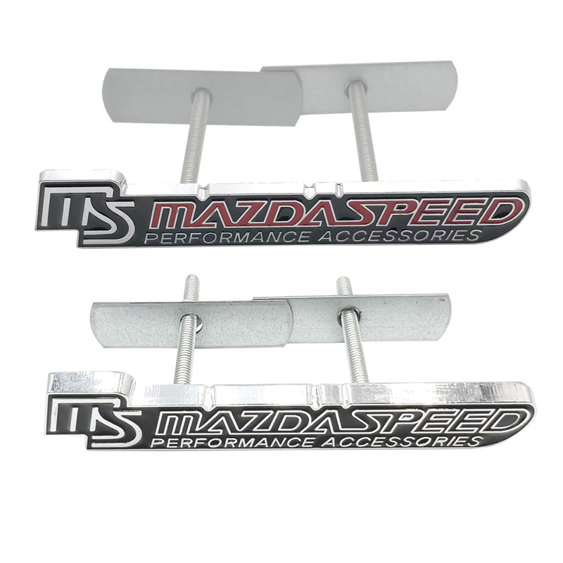 3D Metal MS Mazdaspeed PERFORMANCE ACCESSORIES Logo Front Hood Grille ...