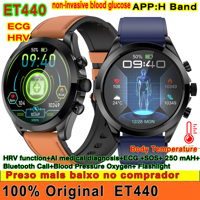 Original ET440 Smart Watch ECG HRV Blood Sugar Pressure Body ...