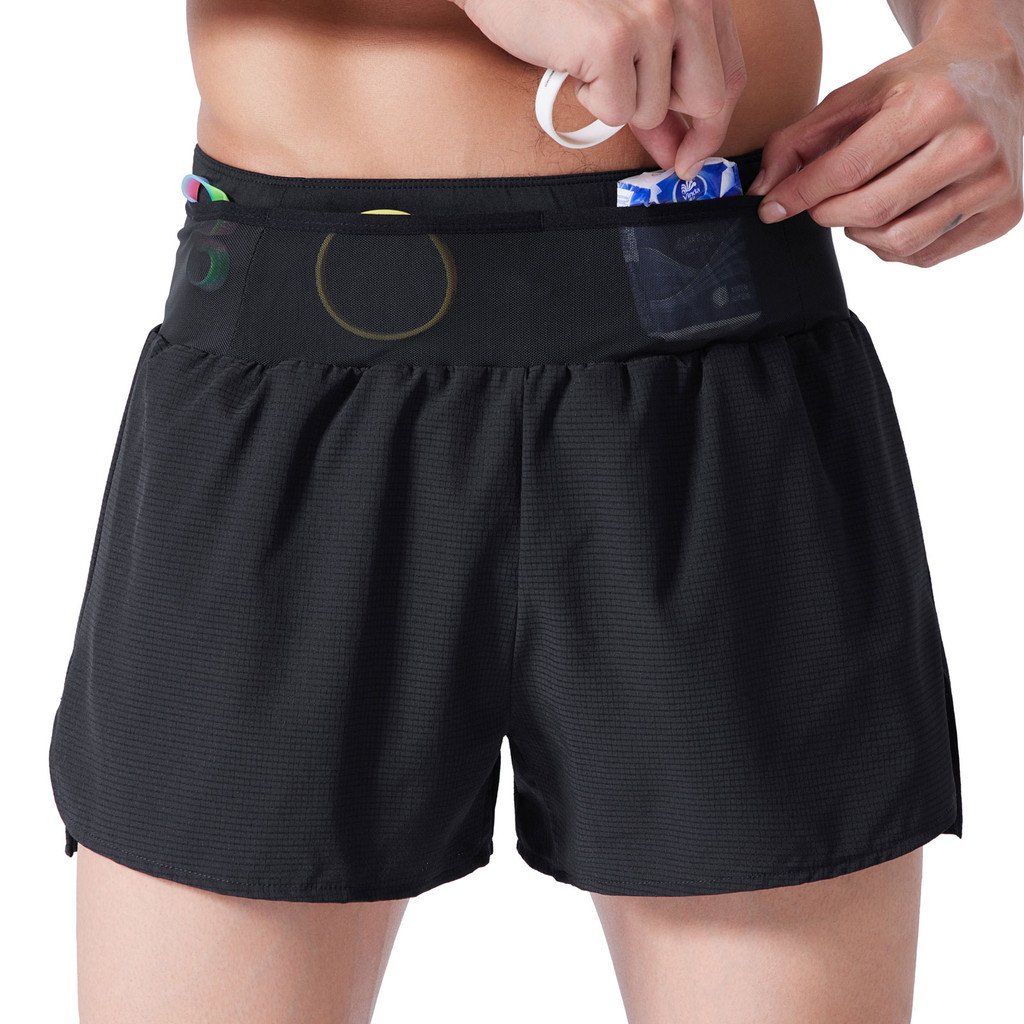 Men Sports Shorts Marathon Seamless Breathable Quick-Drying Zipper ...
