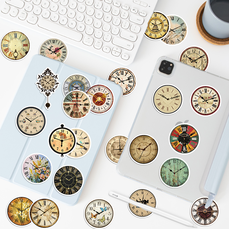 50pcs Stickers Clocks Cartoon Funny Graffiti Skateboard Waterproof ...