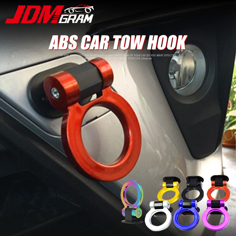 JDMGRAM ABS Car Towing Hook Universal Auto Paste Dummy Tow Hitch ...