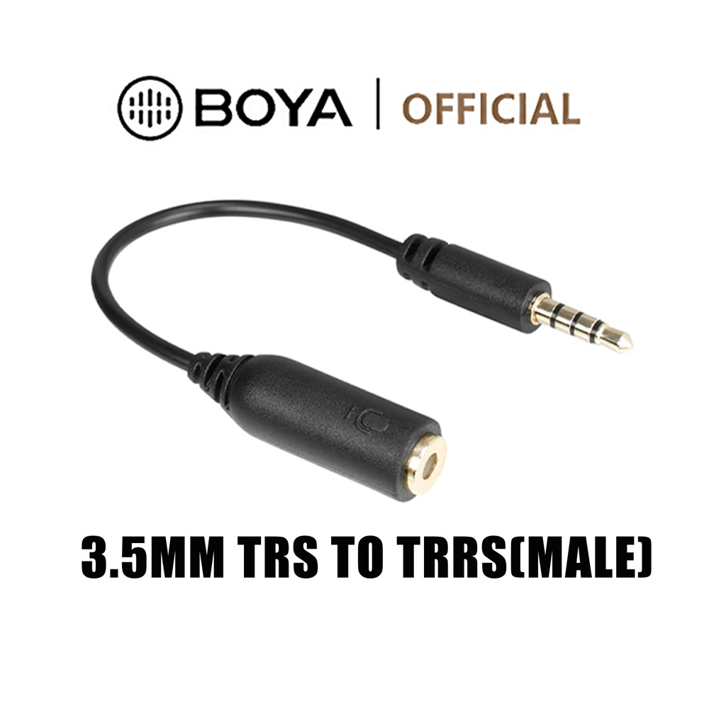 BOYA BY-CIP2 3.5mm TRS(Female) To 3.5mm TRRS(Male) Audio Adapter for Mobile phones with 3.5mm ...