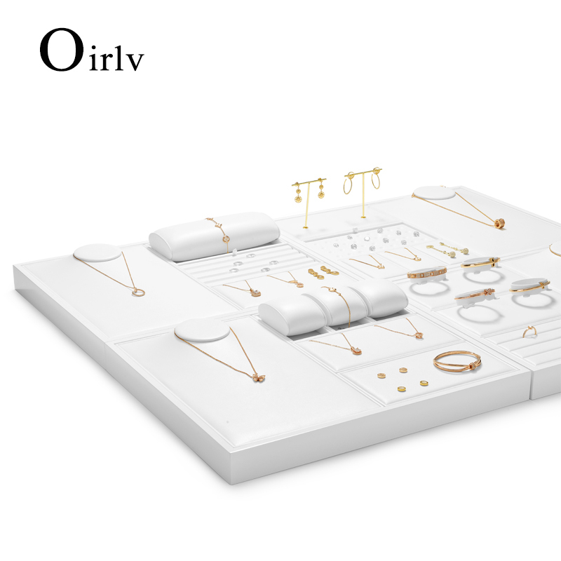 Oirlv Jewelry Showcase Display Set Necklace Mannequin Ring Earrings ...