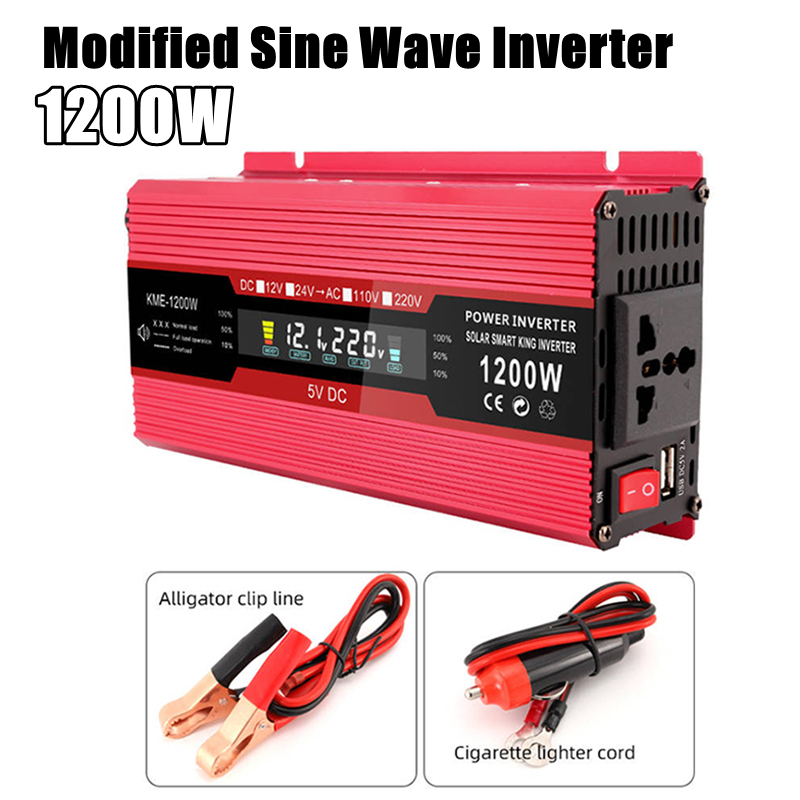 1200W Home Outdoor Power Inverter Converter Solar Inverter LED ...