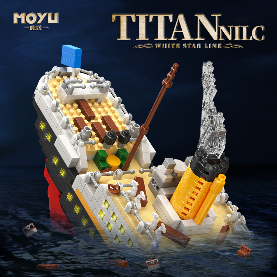 New 2023 Titanic Shipwreck Building Blocks Assembled Toys Giant Boys ...