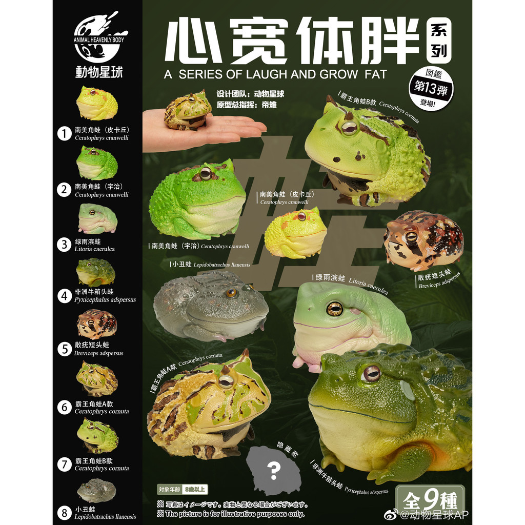 Animal Planet Heart Wide Body Fat Frogs Hand-Made Trendy Toys Model ...