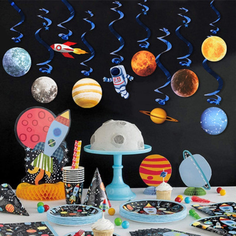 First Trip Outer Space Birthday Party Supplies Astronaut Earth Planets ...