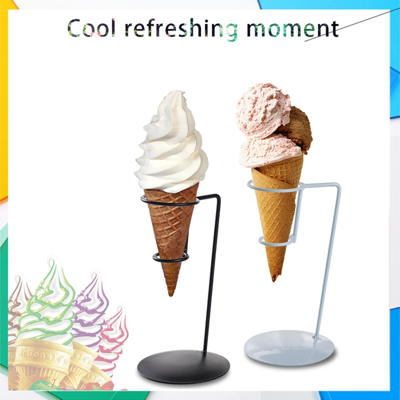 Iron Ice Cream Cone Holder Ice Cream Stands Ice Cream Rack with Base ...