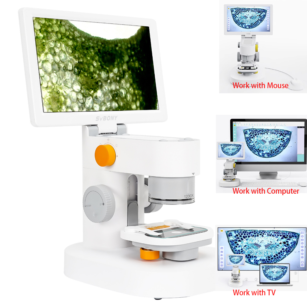 SVBONY SM101 Digital Microscope 1200X Biological Microscope for ...