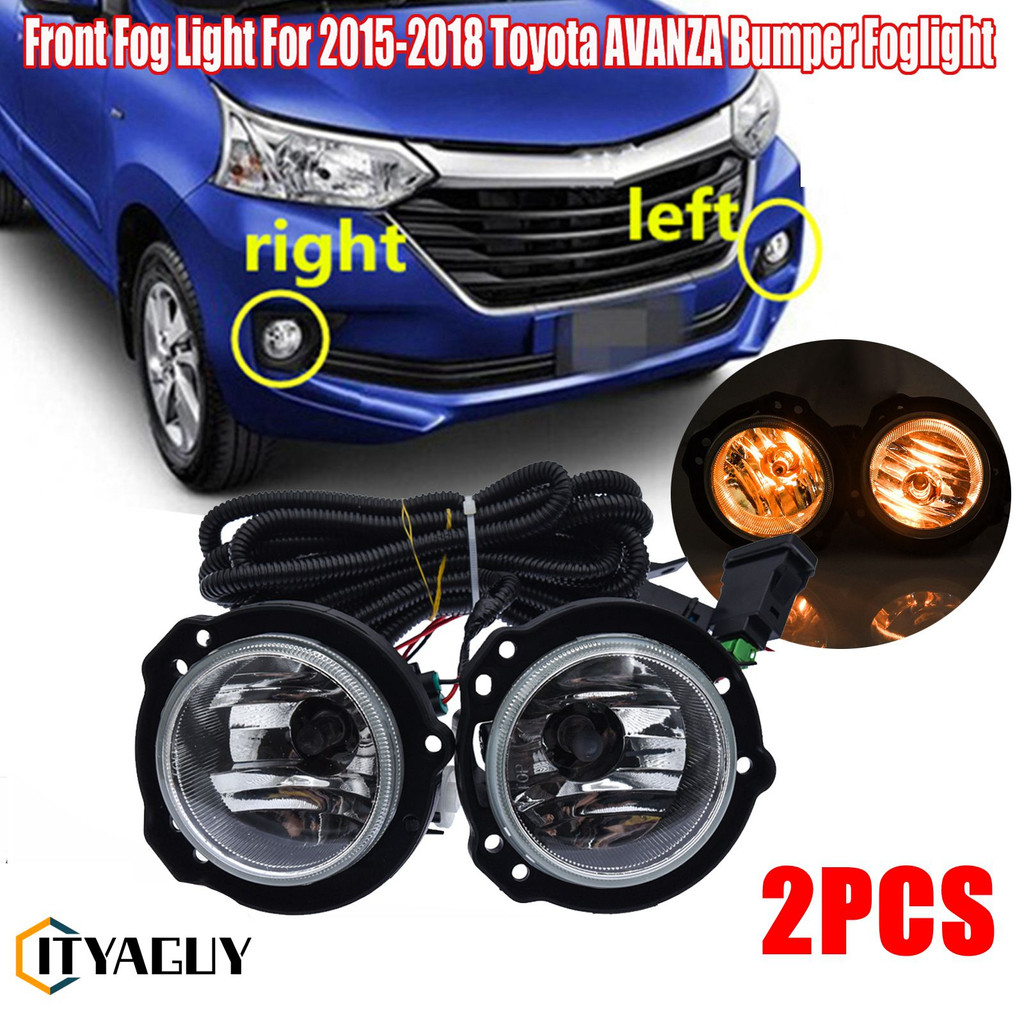 2x Front Fog Light For Toyota AVANZA Bumper Foglight 2012-2021 Fog Lamp ...