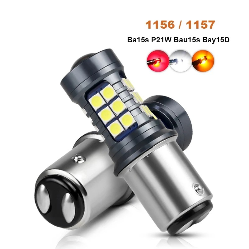2x Signal Lamp Strobe 3 Times 1157 BAY15D Led Bulb 12V 1156 P21W BA15S ...