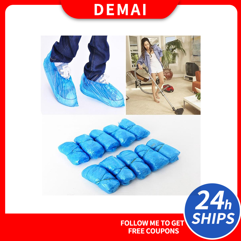 100Pcs Disposable Plastic Shoe Covers Waterproof Boot Covers dustproof ...