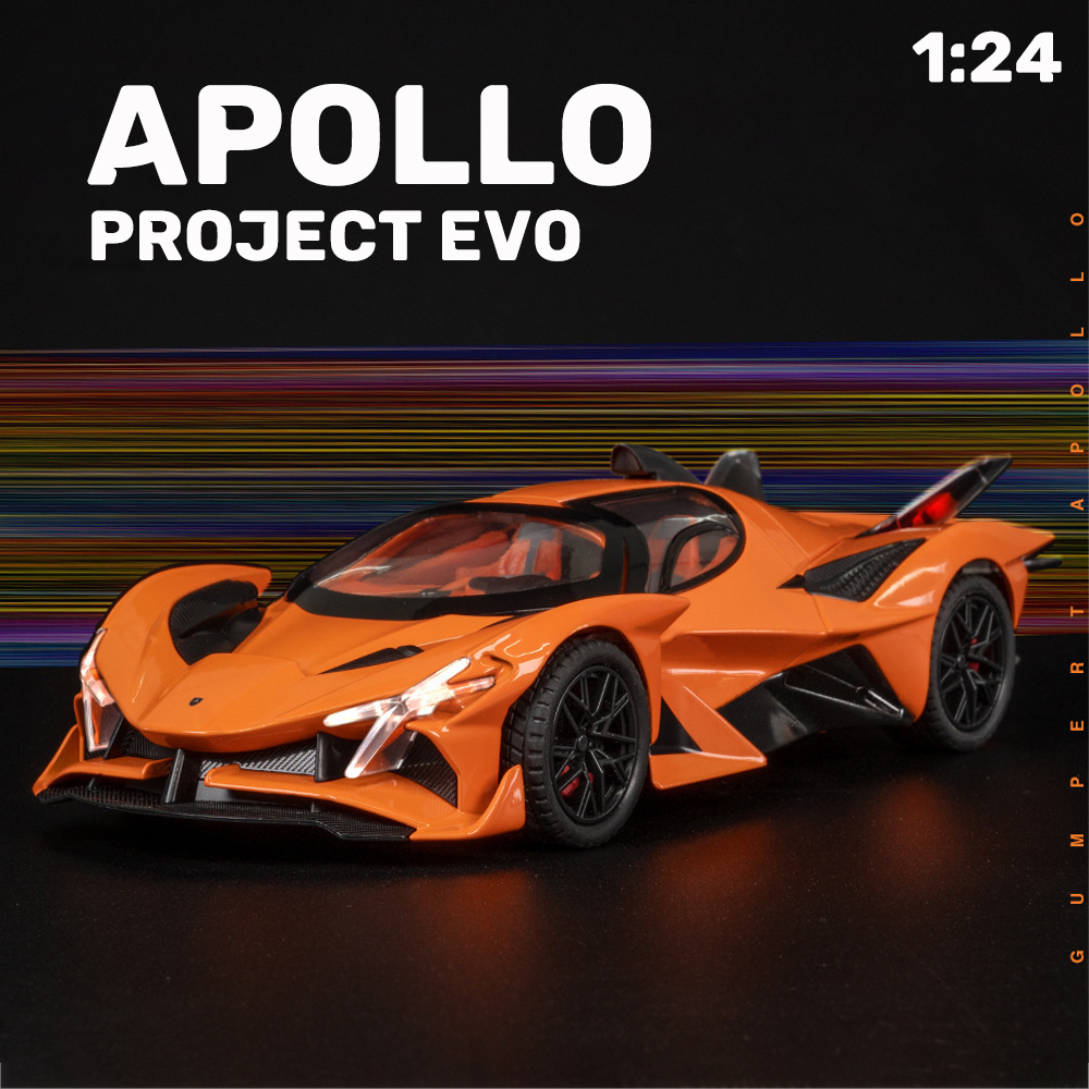1:24 Scale Apollo Project EVO Alloy Car Model Diecast Car Sound Light ...