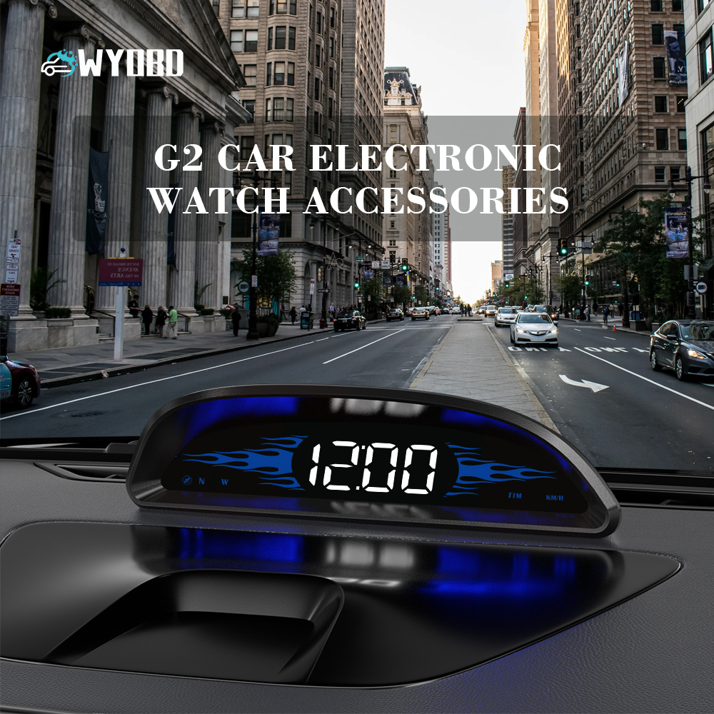 G2 Car Clock Tools Table Mini Timetable Blue Flame Ambience Light Speed ...