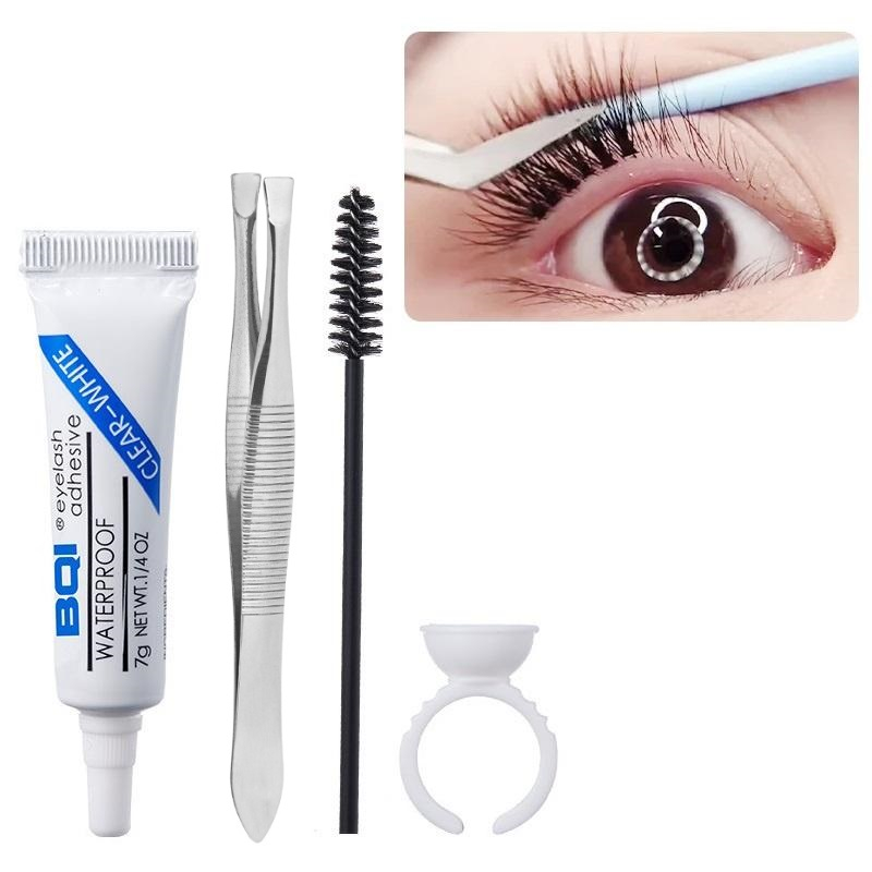 Four Piece Kit For False Eyelashes Four Piece Kit For False Eyelashes Glue Ring Tray Eyelash