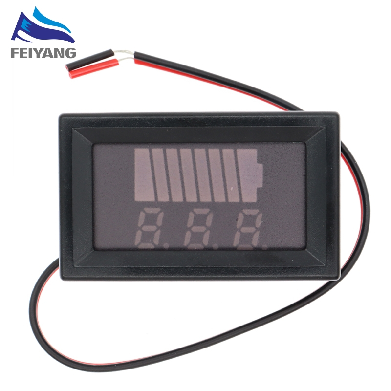 Car Battery Charge Level Indicator 12V 24V 36V 48V 60V 72V Lithium ...