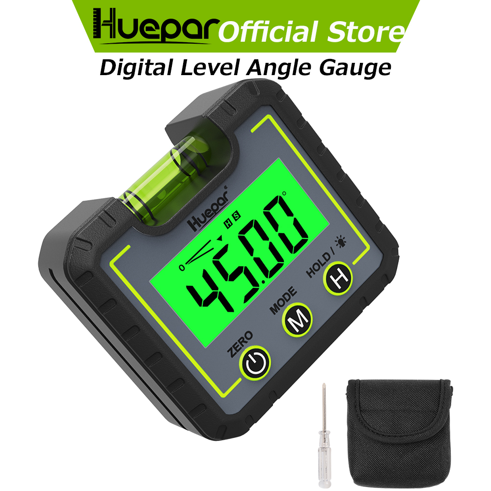 Huepar Digital Level Angle Gauge Mini Angle Finder Level Box with V ...